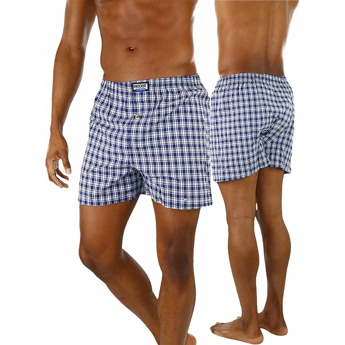 Men's Pack of 6 Button Fly Classic Fit Tartan Plaid Boxers – ToBeInStyle